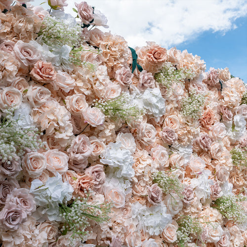 5D Roll up Artificial Flower Wall Wedding Backdrop Party Decoration VF-374