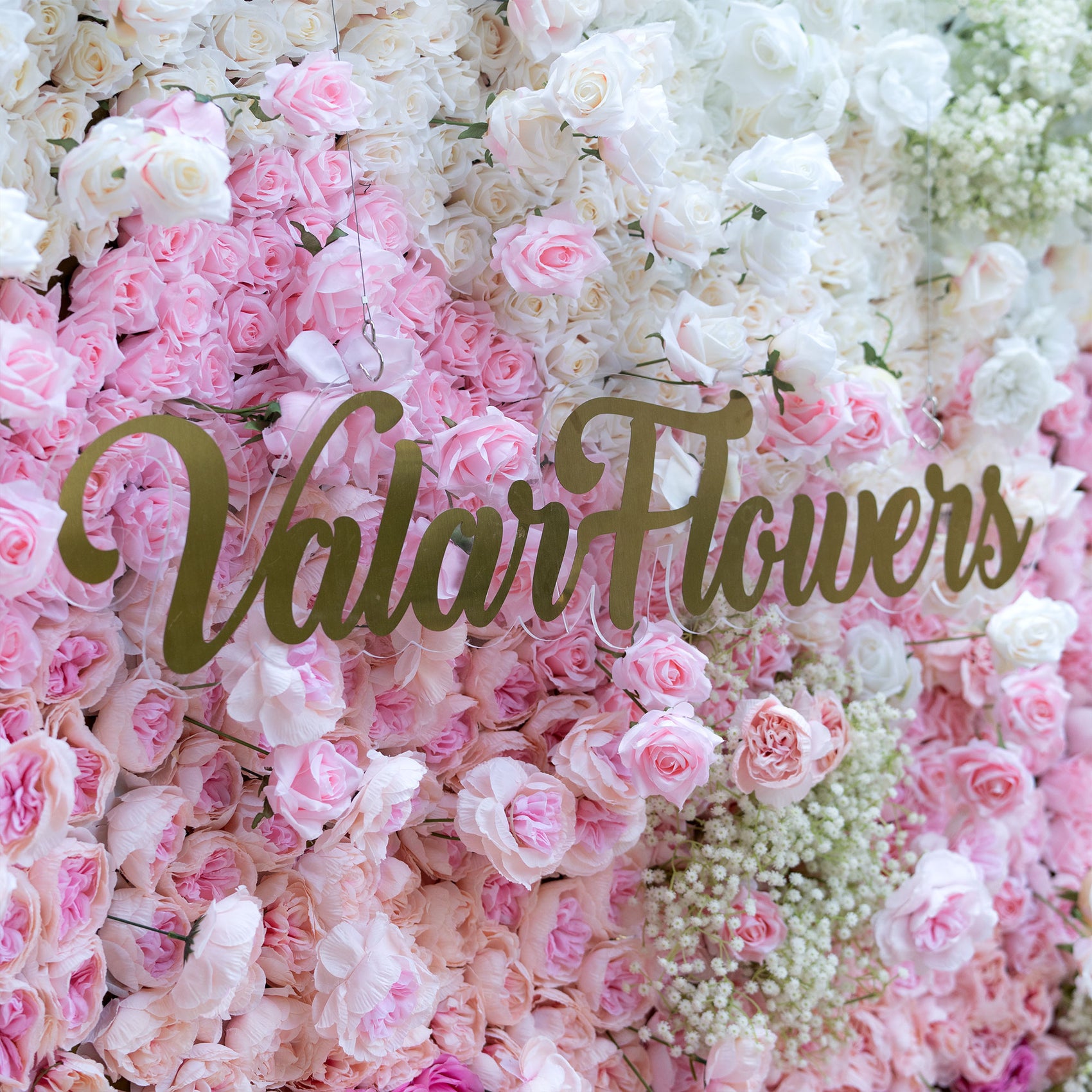 5D Roll Up Artificial Flower Wall Wedding Backdrop, Floral Event Decor