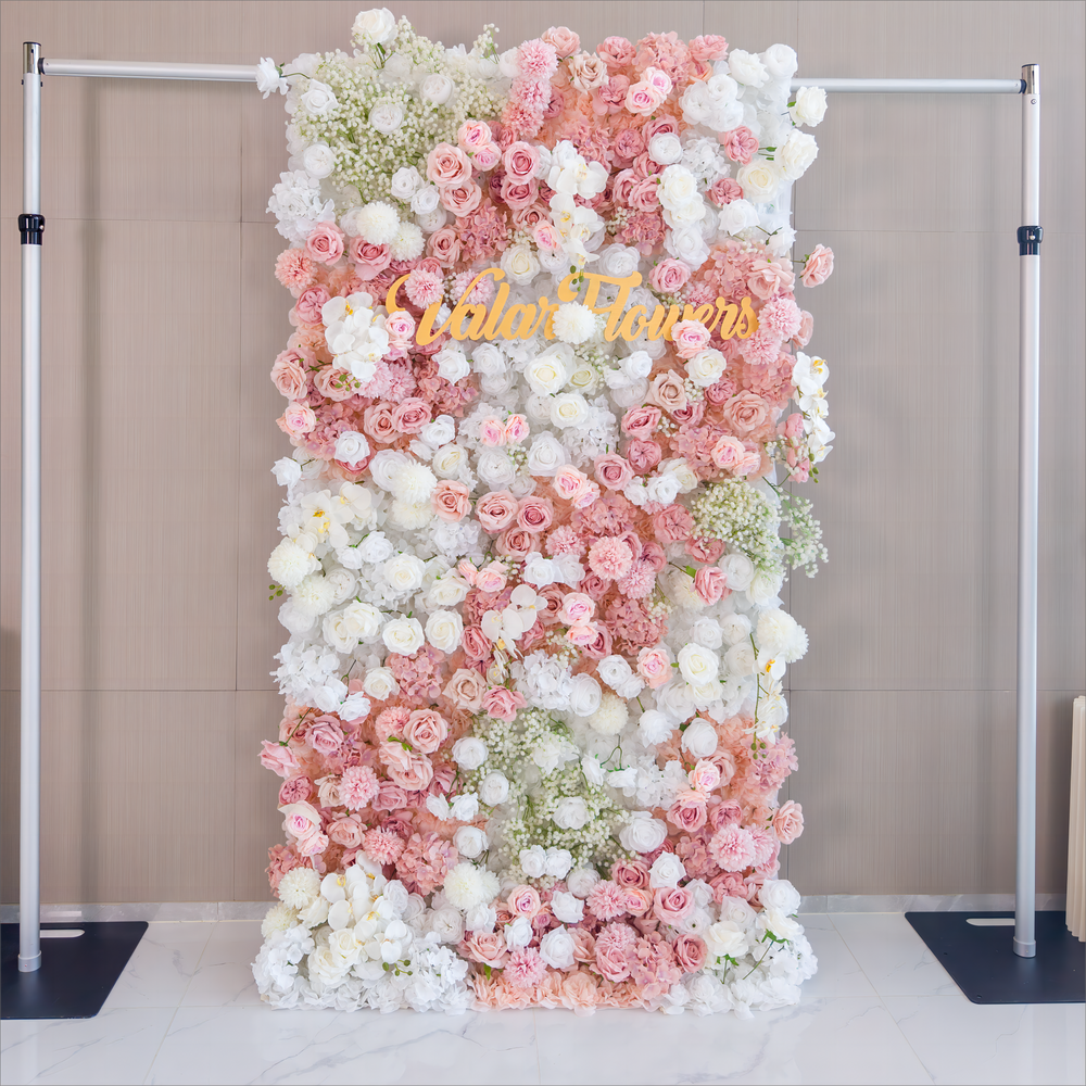 5D Roll-Up Flower Wall Backdrop for Party Celebration Decor VF-418
