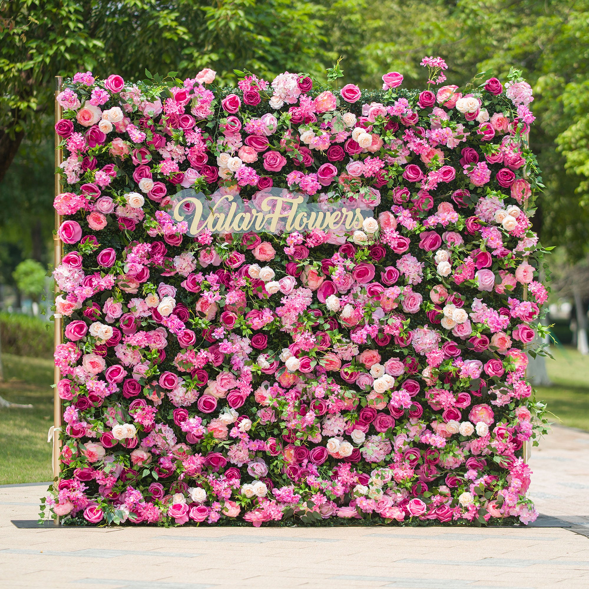 Valar Flower Roll Up Fabric Artificial Flower Wall Wedding Backdrop