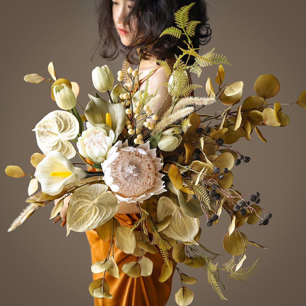 Naturalist Silk Flower Bouquet | Perfect Faux Floral Arrangement for ...