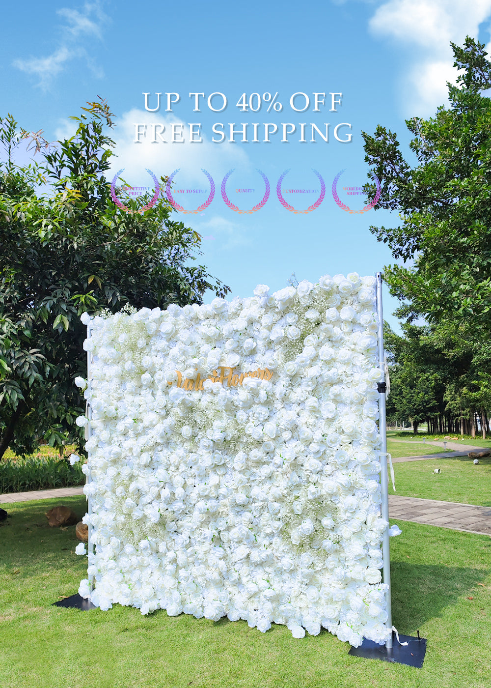 Premium Artificial Flowers - Roses, Baby's Breath & More