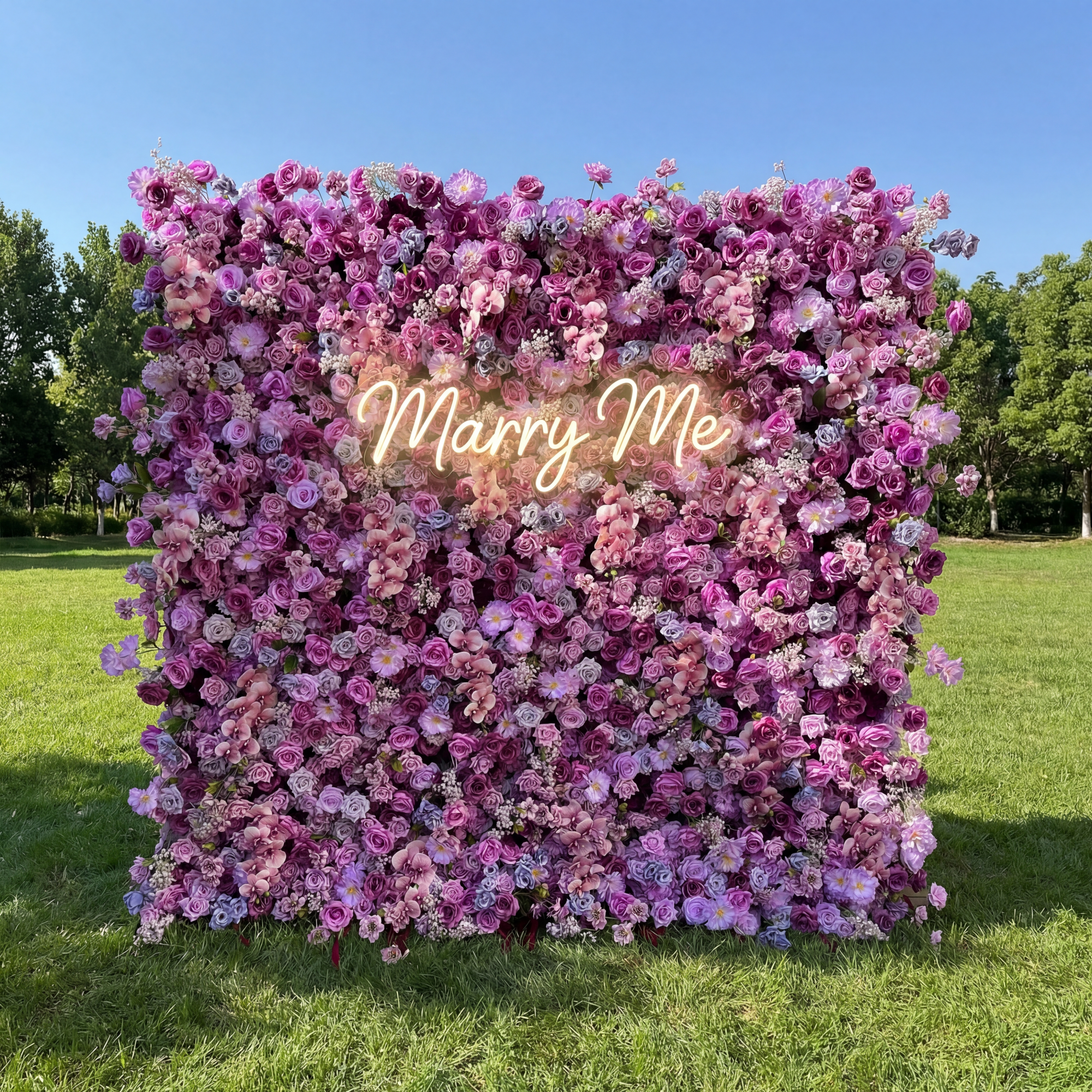 ValarFlower Lavender 5D Purple-Hued Artificial Flower Backdrop for Mem