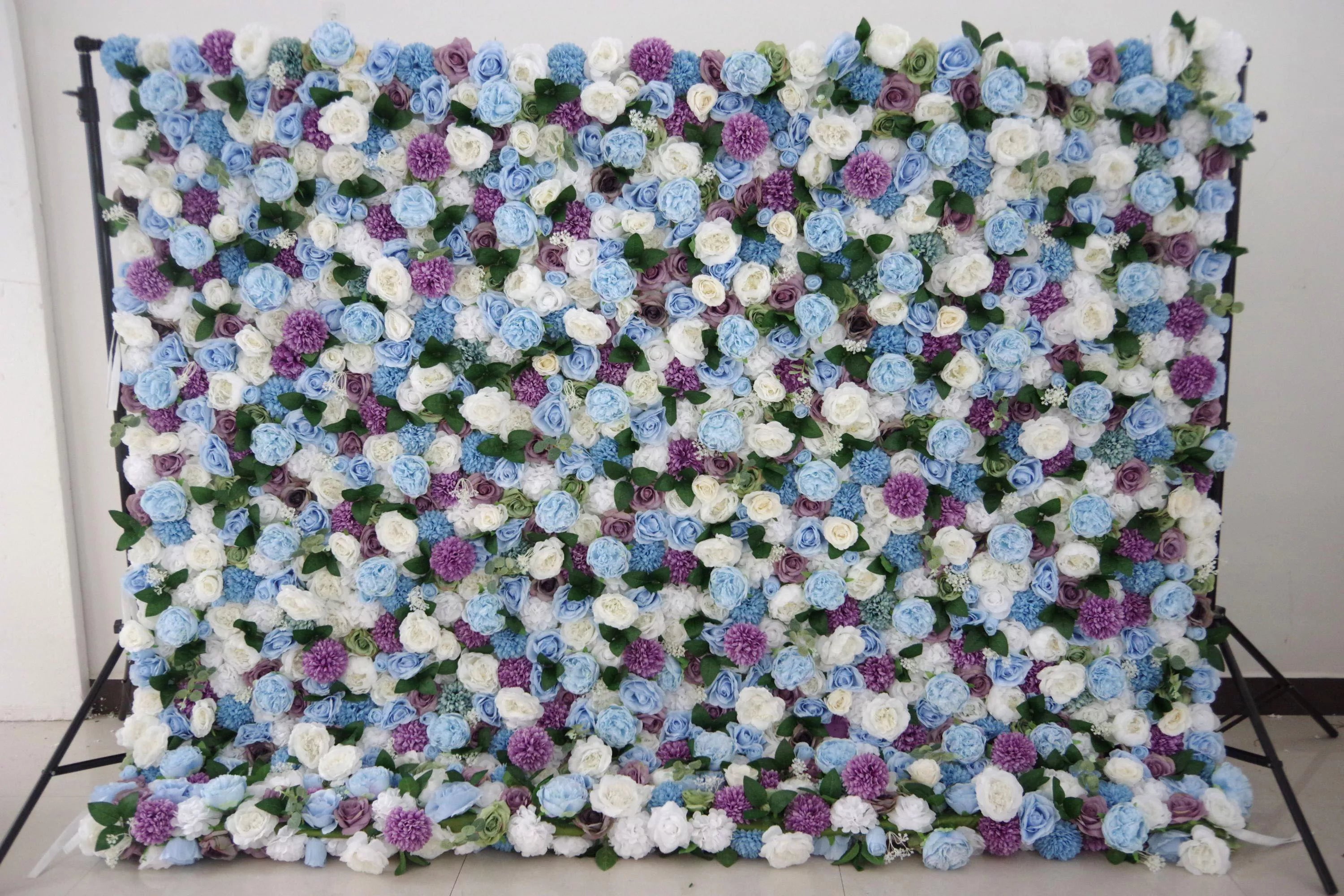 Valar Flowers Roll Up Fabric Artificial Mix Purple White and Blue Flow